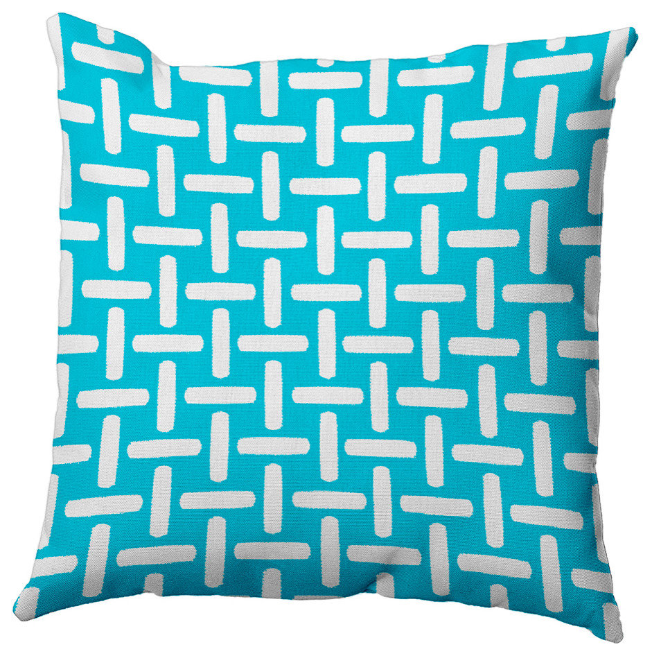 Geometric Decorative Outdoor Pillow, 20"X20" - Contemporary - Outdoor ...