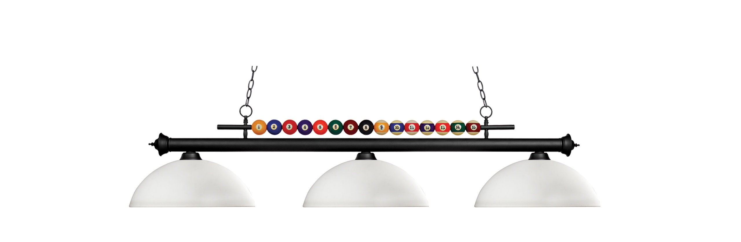 Shark Collection 3 Light Billiard Light in Matte Black Finish ...