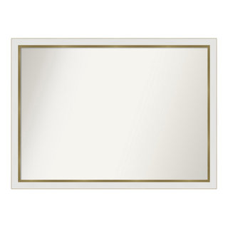 Eva Narrow Non-Beveled Bathroom Wall Mirror, 41 in x 30 - Transitional ...