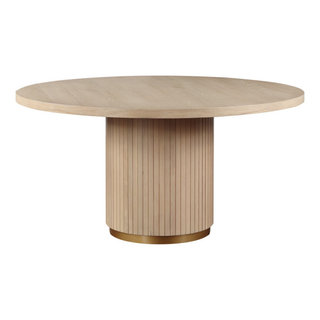 Caspian Oak Finish 59"W Dining Table - Contemporary - Dining Tables ...