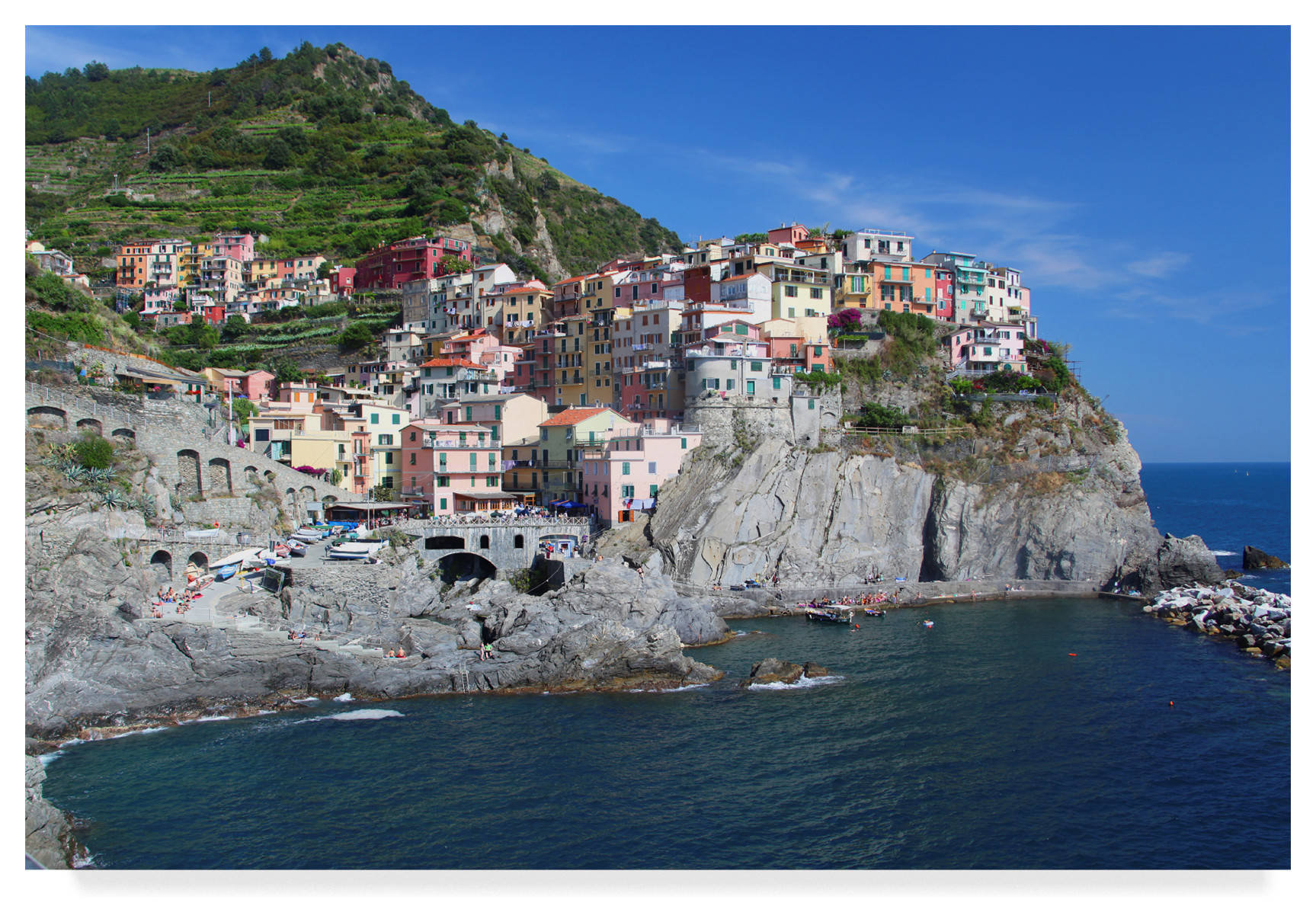 "Cinque Terra 1" by Chris Bliss, Canvas Art, 12"x19" - Beach Style ...