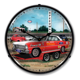 GMRE908225 1967 Nova (red) Clock - Midcentury - Wall Clocks - by ...