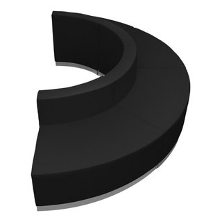 Black Leather Recep Set, 4 PC - Contemporary - Sectional Sofas - by ...