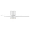 Axis 3-Blade Smart Flush Mount Ceiling Fan 44" Matte White, 3500K LED ...