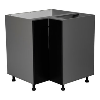 36 Base Easy Reach-Double Door-Grey, 36 x 34 1/2 x 23 3/8|Black ...