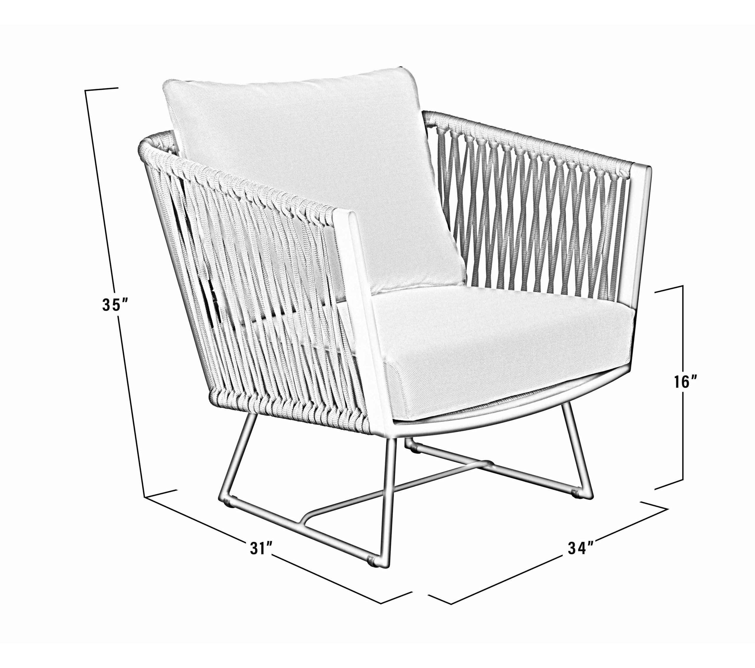 Orion Lounge Chair - Dark Pebble Outdoor Lounge Chair - Beach Style ...