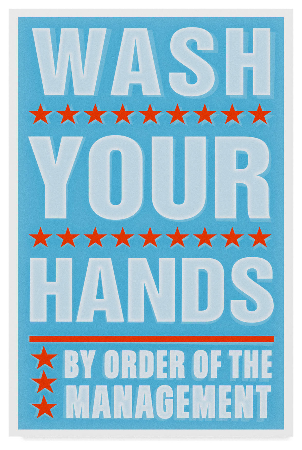 John W. Golden 'Wash Your Hands' Canvas Art, 32"x22" - Contemporary ...