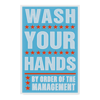 John W. Golden 'Wash Your Hands' Canvas Art, 32"x22" - Contemporary ...