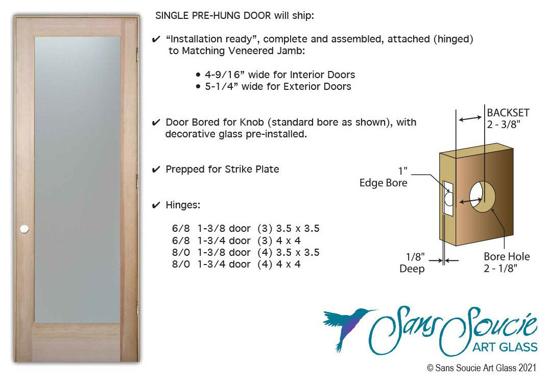 Interior Prehung Door or Interior Slab Door - Lake Arrowhead - Primed - 28"..., 24" (2/0) x 84 ...