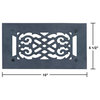 4 Heat Air Vent Grille Cast Aluminum Victorian Black Finish Register ...