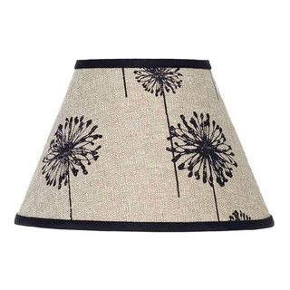 Black Dandelion Print Shade, 14" - Contemporary - Lamp Shades - by West ...