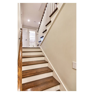 San Carlos Craftsman Split Level Addition - Transitional - Staircase ...