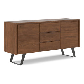 Lowry Sideboard Buffet, Walnut Veneer - Industrial - Buffets And ...