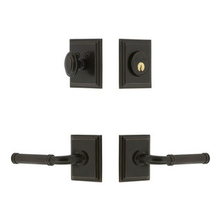 Grandeur Carre Square Rosette Entry Set with Soleil Lever ...