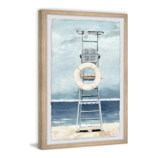"Lifeguard Stand" Framed Painting Print, 30"x45" - Beach Style - Prints ...