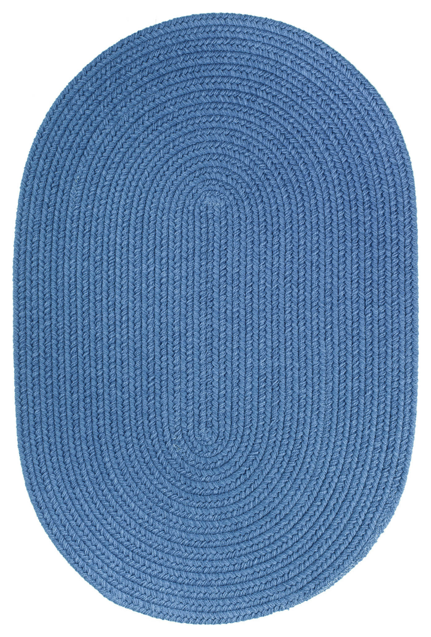 Maui Braided Solid Blue Rug, 7'x9' Oval - Contemporary - Outdoor Rugs ...