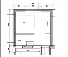15m2 Bedroom - best layout to fit ensuite and a modern design wardrobe ...