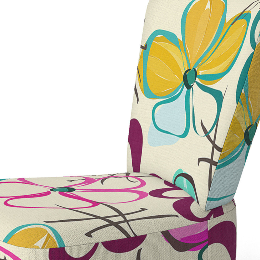 Multicolor Flowers Chair - Midcentury - Armchairs And Accent Chairs ...