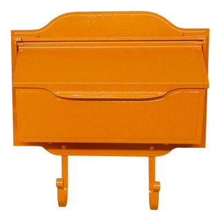 Mid Modern Asbury Horizontal Mailbox, Orange - Contemporary - Mailboxes ...