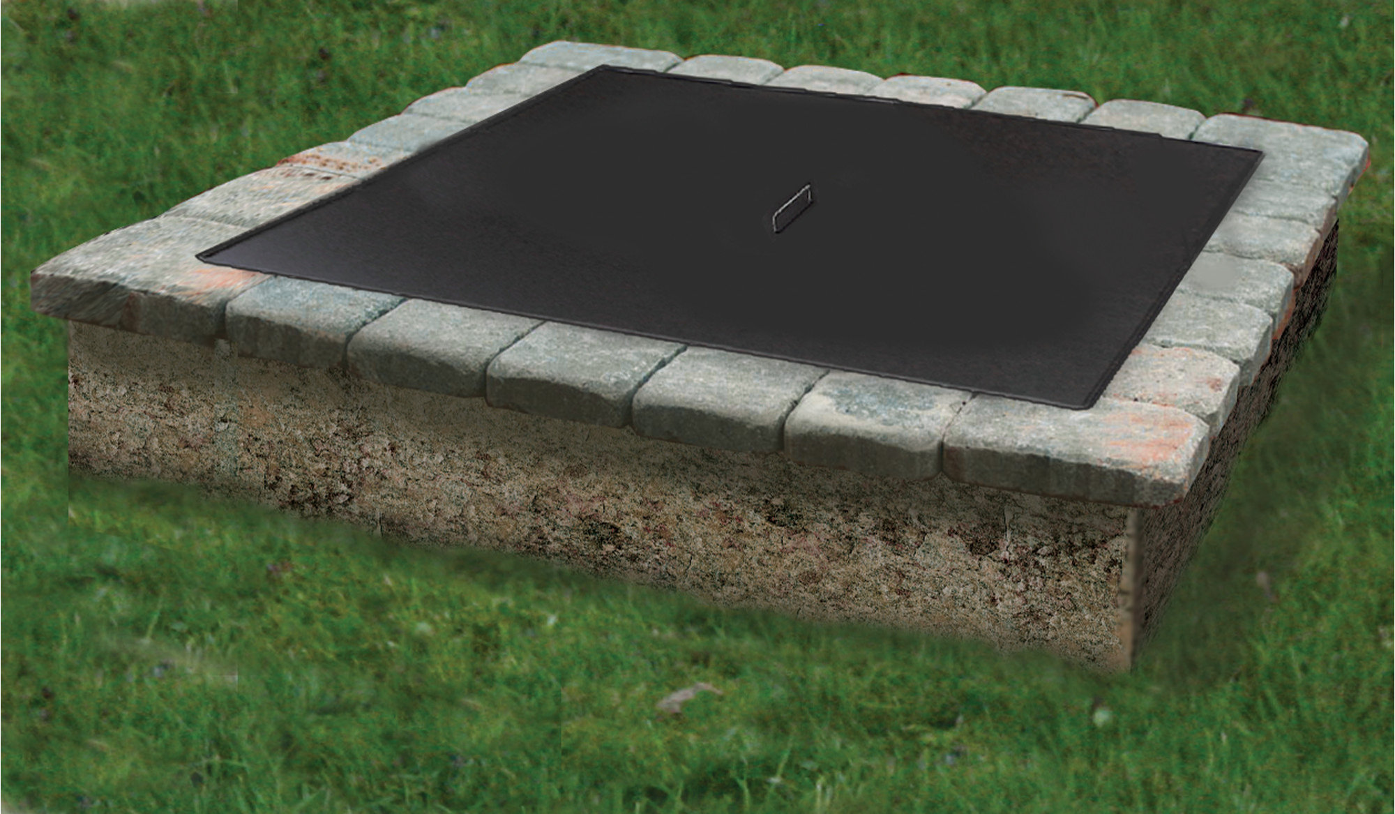 Square Fire Pit Snuffer Cover, Galvanized, 32" - Contemporary - Fire ...