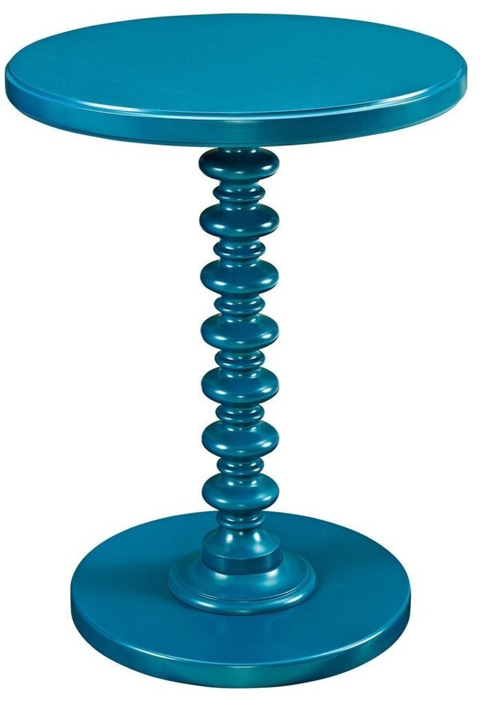 Modern Trendy Round Spindle Table - Eclectic - Side Tables And End ...