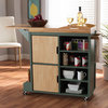 Niccolo Coastal Green Kitchen Cart - Contemporary - Kitchen Islands And ...