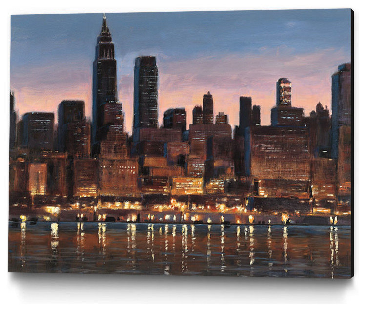 "Manhattan Reflection" Museum Mounted Canvas Print, 14"x11 ...