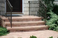 Covering a concrete stoop with wood