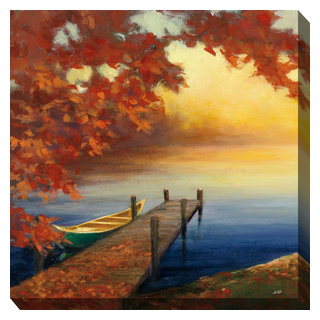 Autumn Dock Canvas Art Print, 24"x24" - Rustic - Outdoor Wall Art - by ...