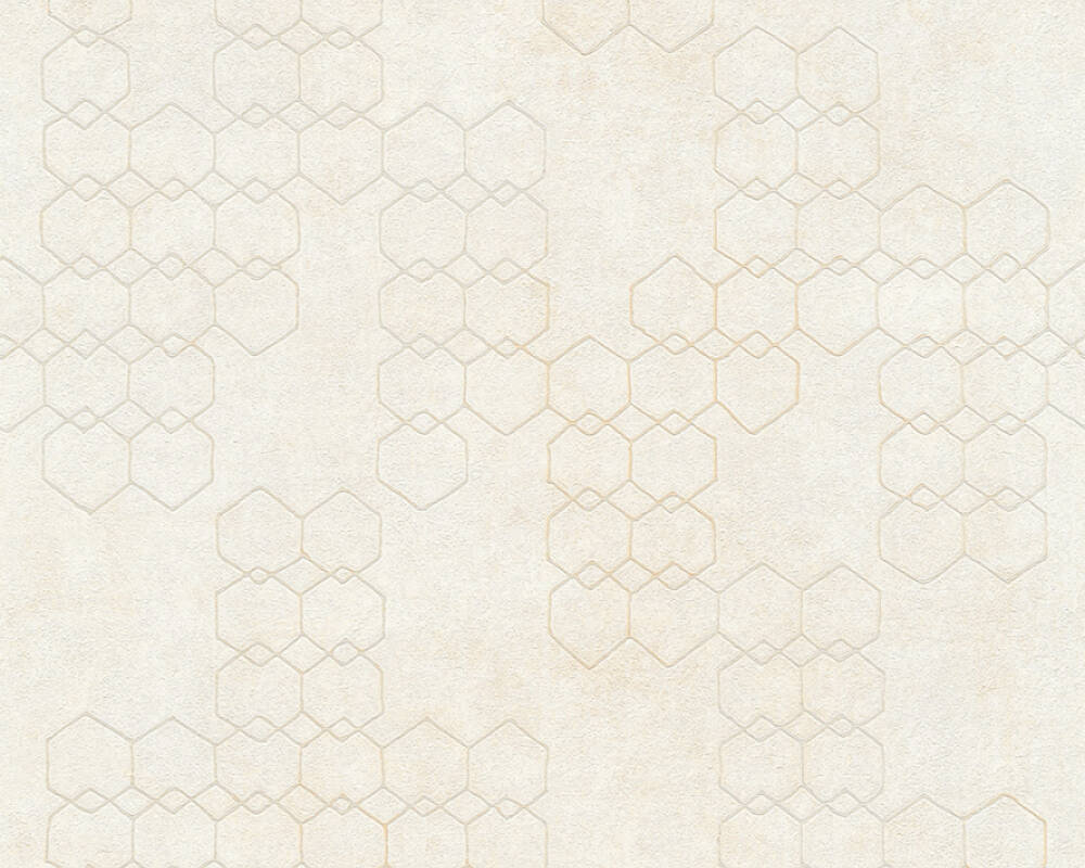 Sample, Geometric Textured Wallpaper Featuring Honeycomb Pattern ...