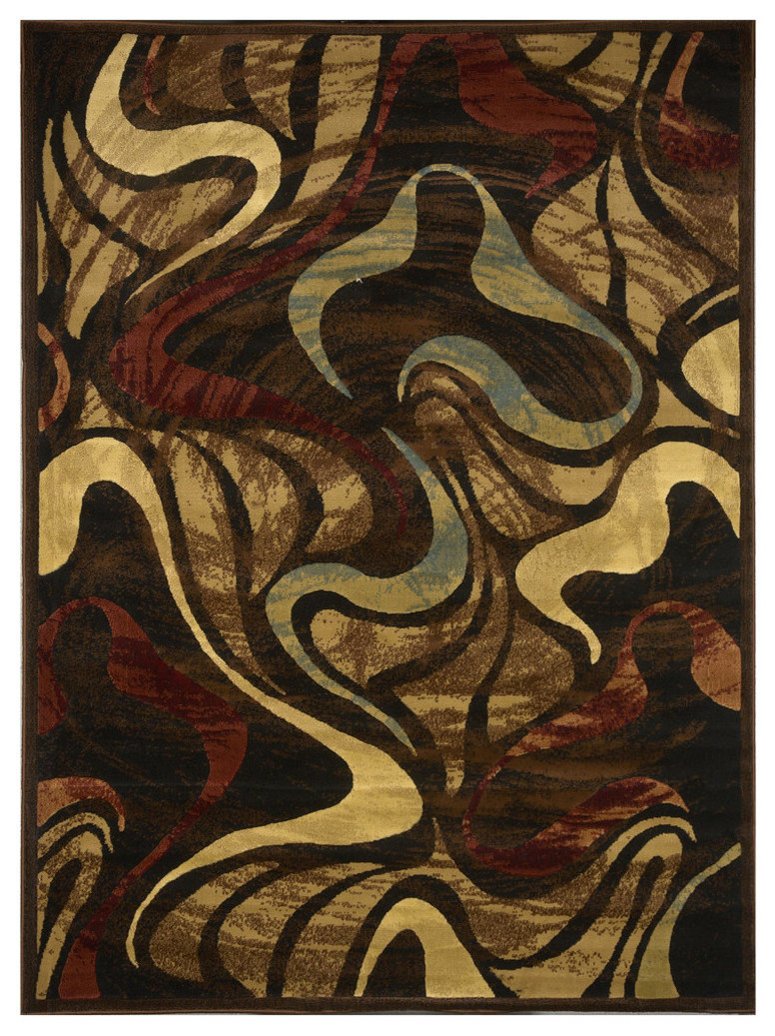 Catalina Black, Area Rug, 1'9"x6'9" - Contemporary - Hall And Stair ...