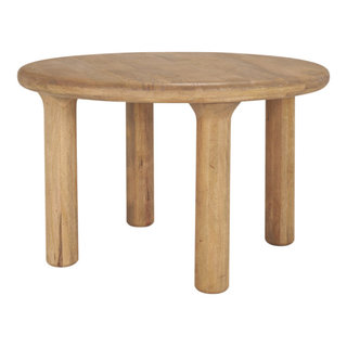 Soma 48Lx48Wx30.5H, Round Mango Table, Light Wood - Transitional ...