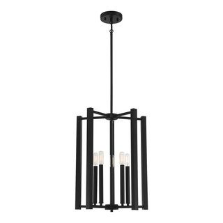 Benson 5-Light Pendant, Matte Black - Transitional - Pendant Lighting ...