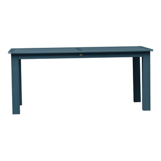 Large Outdoor Dining Table, Counter Height Design & Slatted Top ...