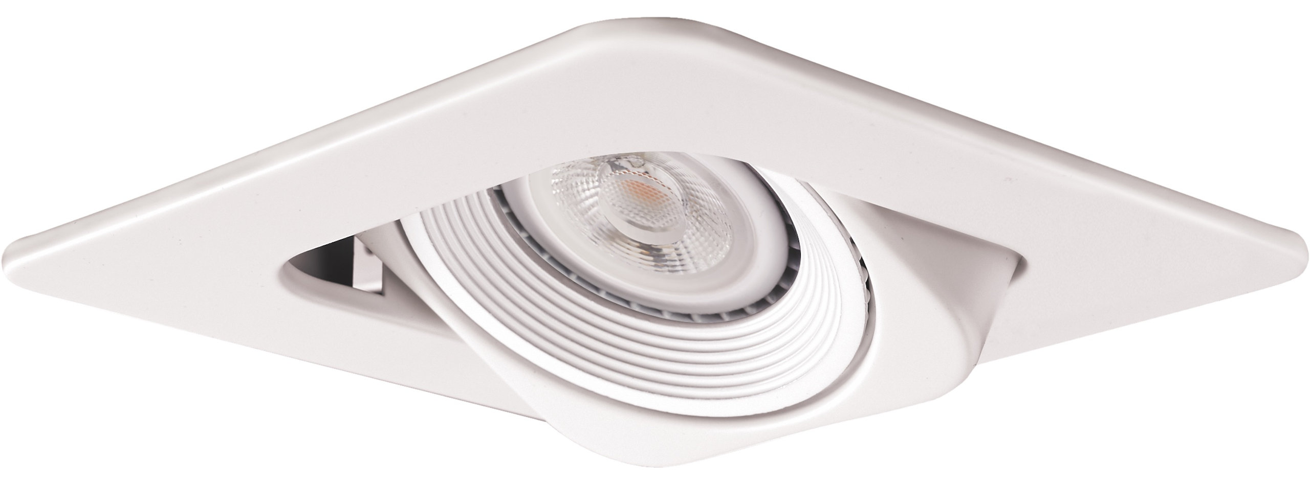 4" Low Voltage Square Trim, White, 4" Low Voltage Square Trim, White ...