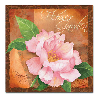 Fiona Stokes-Gilbert 'Peony' Canvas Art, 14"x14" - Contemporary ...