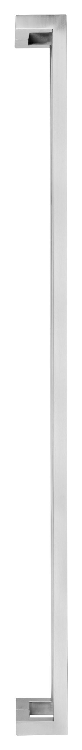 48" Square Offset Pull, Brushed Stainless Steel - Transitional - Door ...