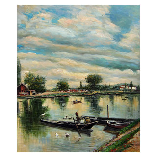 Boldini "River Landscape, 1877" Oil Painting, 20X24 - Modern ...