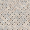 MSI SMOT-BWP10MM Angora - 12" x 12" Basketweave Mosaic Sheet ...