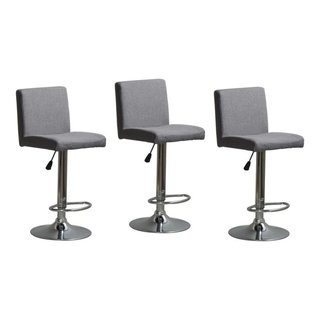 Plain Adjustable Stool, Set of 3 - Transitional - Bar Stools And ...