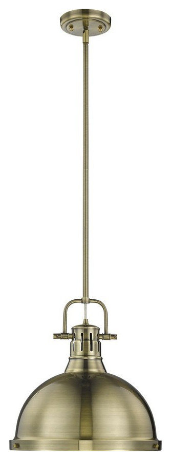 1 Light Rod Pendant in Classic style - 14.63 Inches high by 14 Inches ...