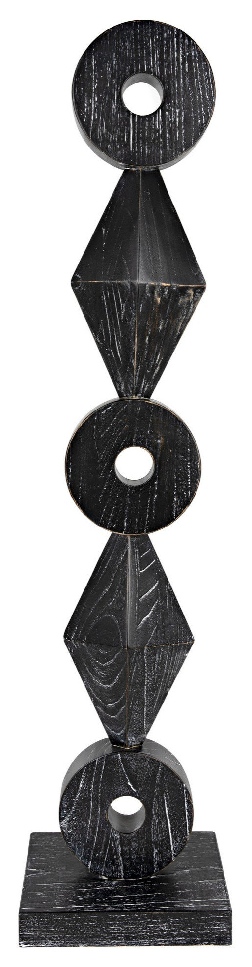 Totem Sculpture, Cinder Black - Transitional - Decorative Objects And ...