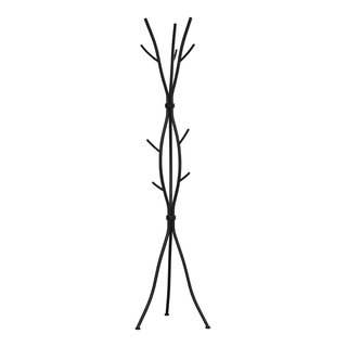 74" Black Metal Modern Tree Branch Coat Rack - Contemporary - Coatracks ...