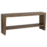Troy Oak Console Table, Antique Brown - Rustic - Console Tables - by ...