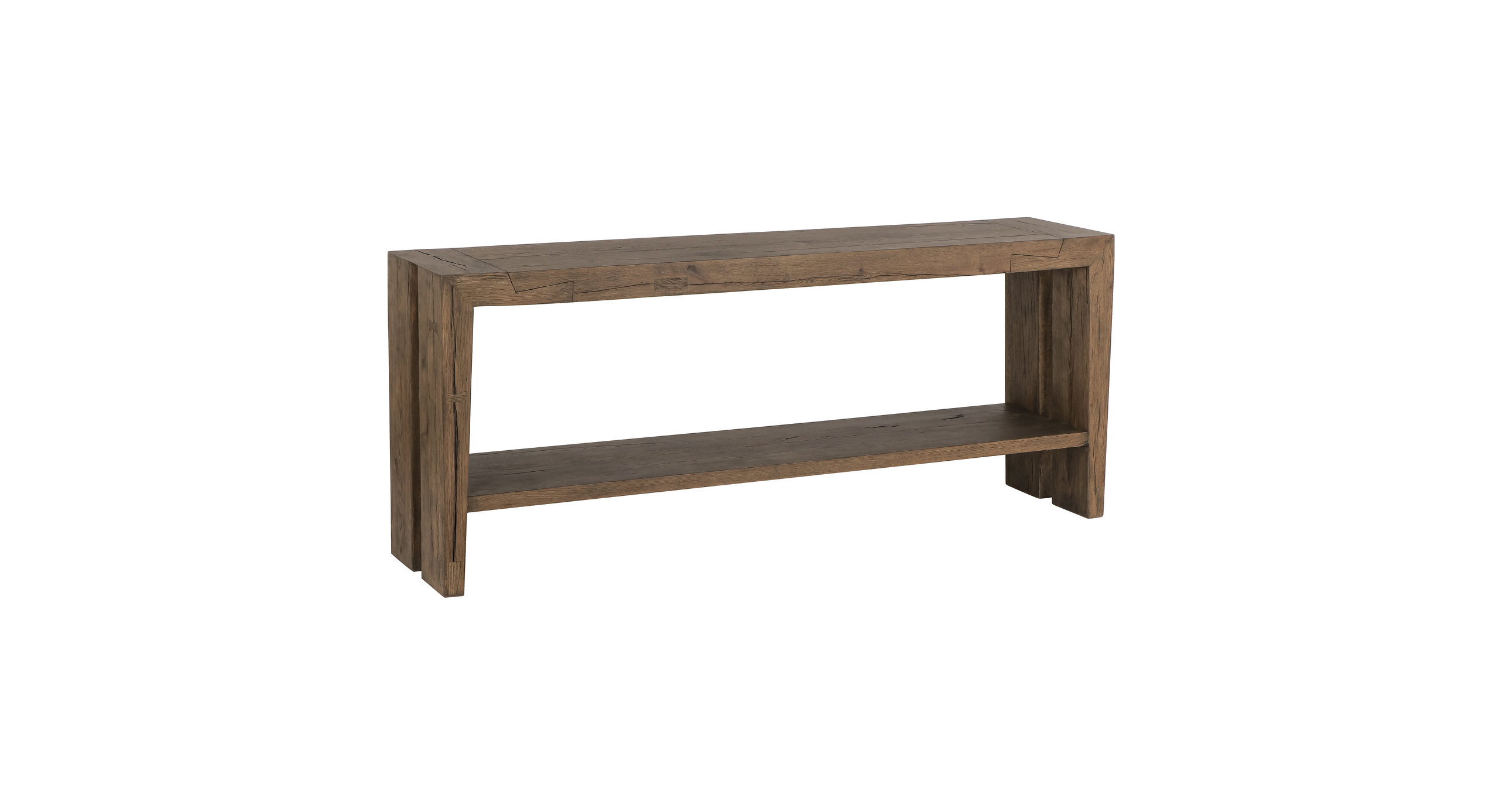 Troy Oak Console Table, Antique Brown - Rustic - Console Tables - by ...
