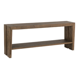 Troy Oak Console Table, Antique Brown - Rustic - Console Tables - by ...