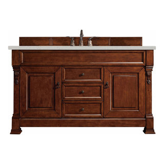 60" Cherry Single Sink Bathroom Vanity Lime Delight Quartz, James ...