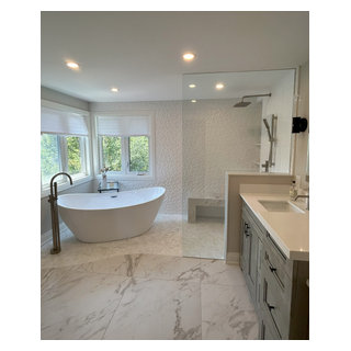 Large Ensuite with Stepless Shower - Transitional - Bathroom - Toronto ...