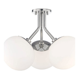 Mitzi H134603 Estee 3 Light 19"W Semi-Flush Globe Ceiling Fixture ...