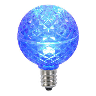 Vickerman G40 Faceted LED Blue Bulb E12 .38W 25ea - Contemporary ...
